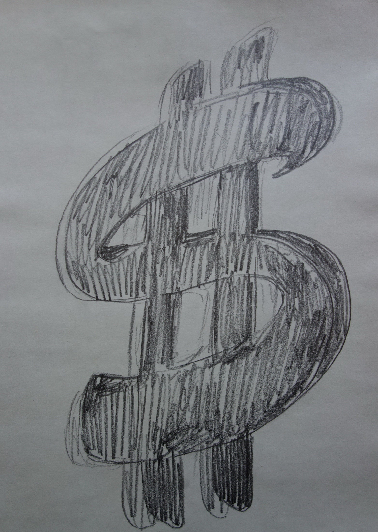 Fine American Pop Art Dollar Sign Illustration Drawing Marked - Etsy