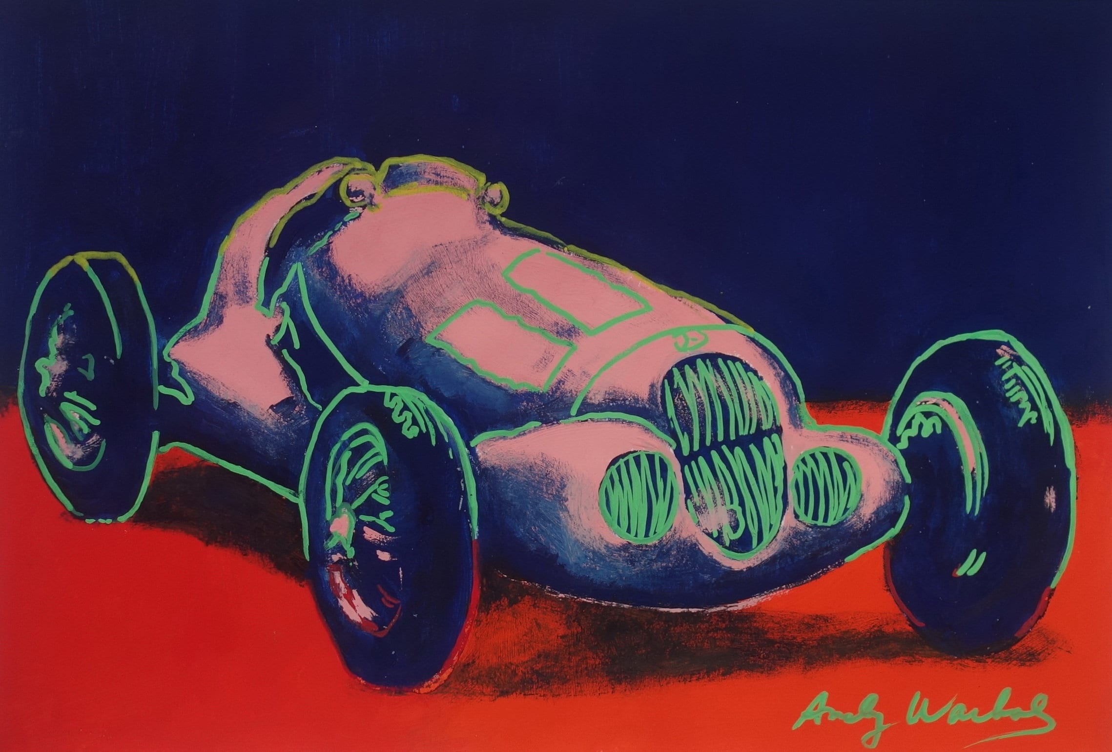 Fine Unique Pop Art Painting Car, Signed, Andy Warhol - Etsy