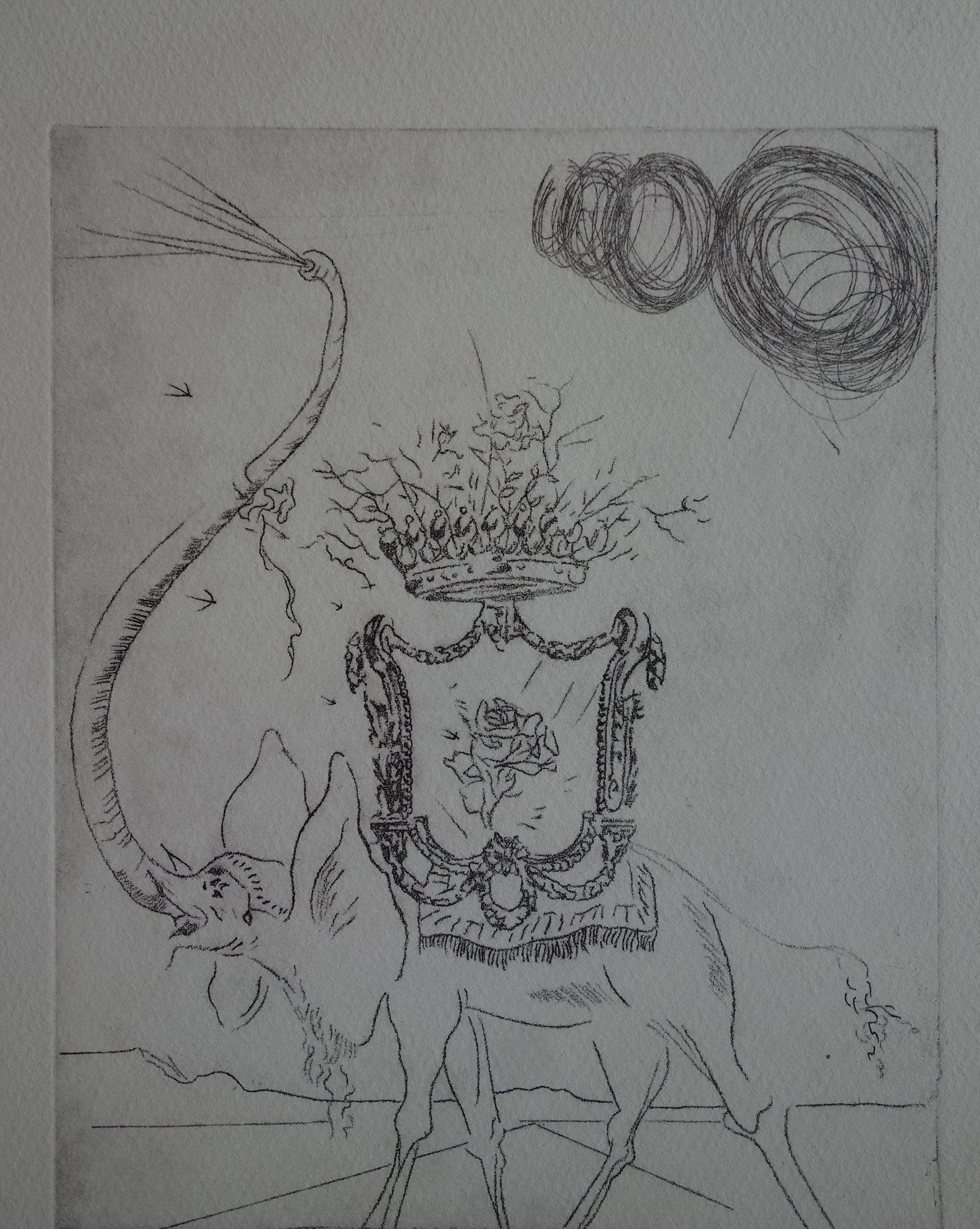 Fine Surreal Limited Edition Etching, Elephant, Salvador Dali, Signed ...
