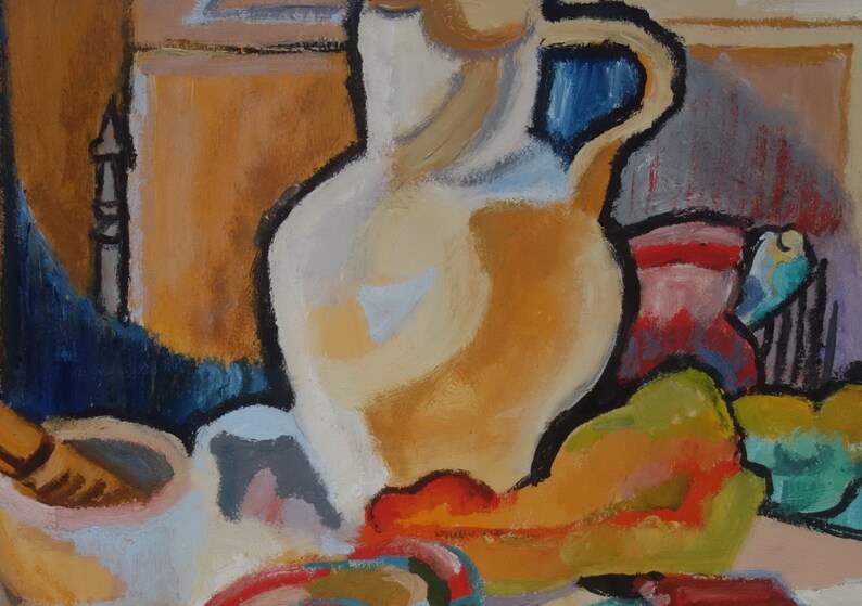 Fine French Cubism Picasso Era Original Still Life Painting, Signed - Etsy