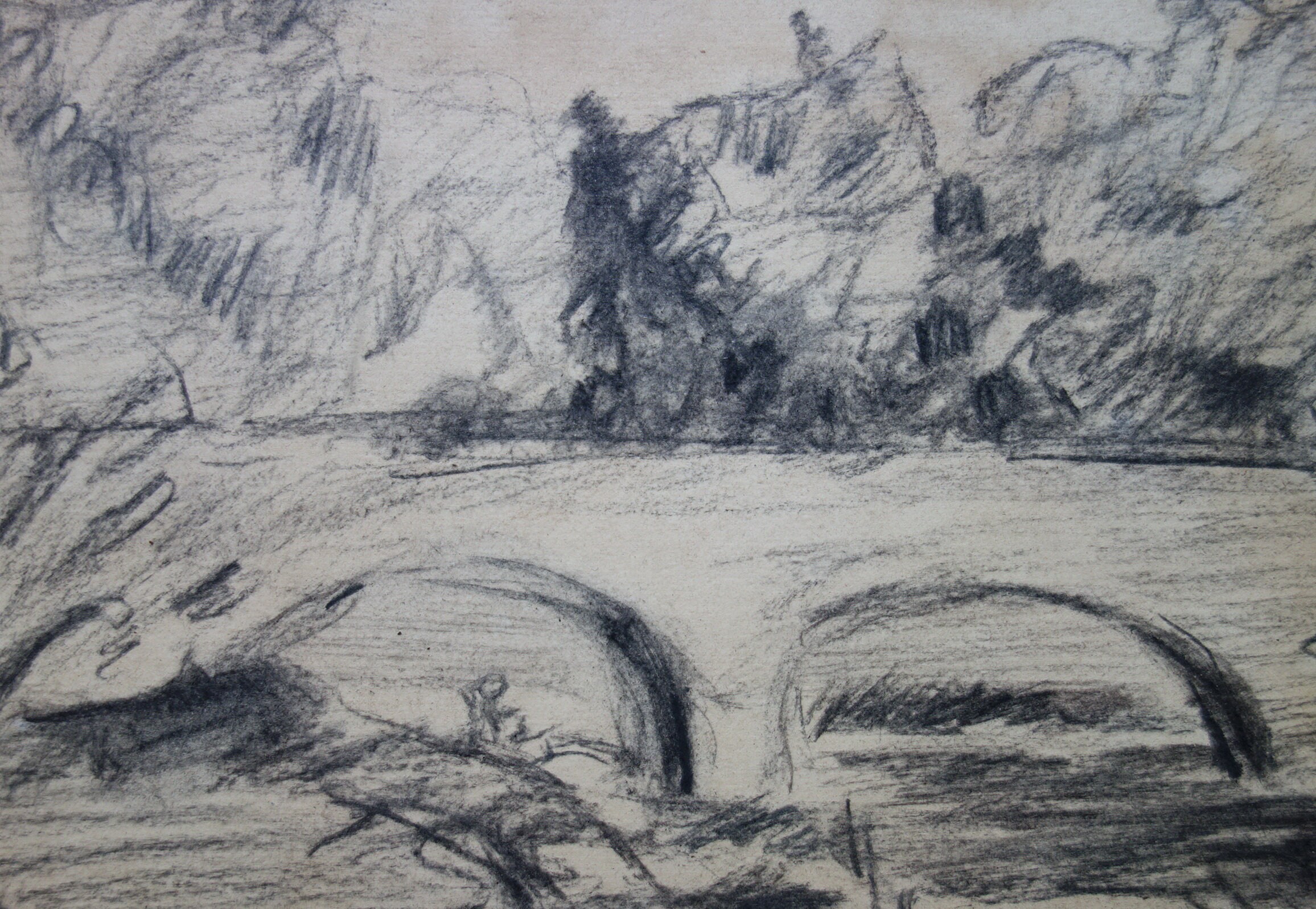 Fine Art Rare Impressionist Drawing Landscape Signed | Etsy