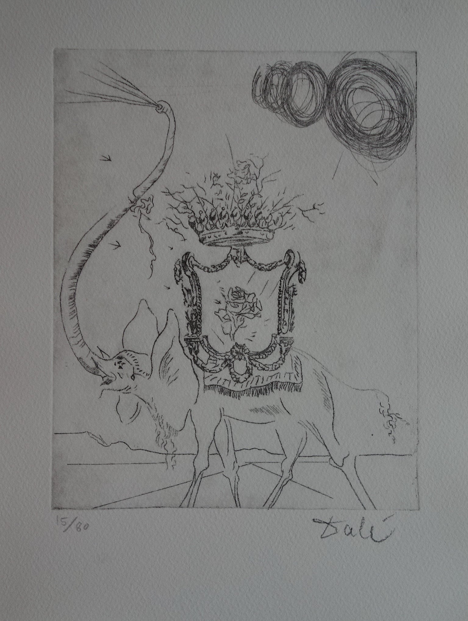 Fine Surreal Limited Edition Etching, Elephant, Salvador Dali, Signed ...