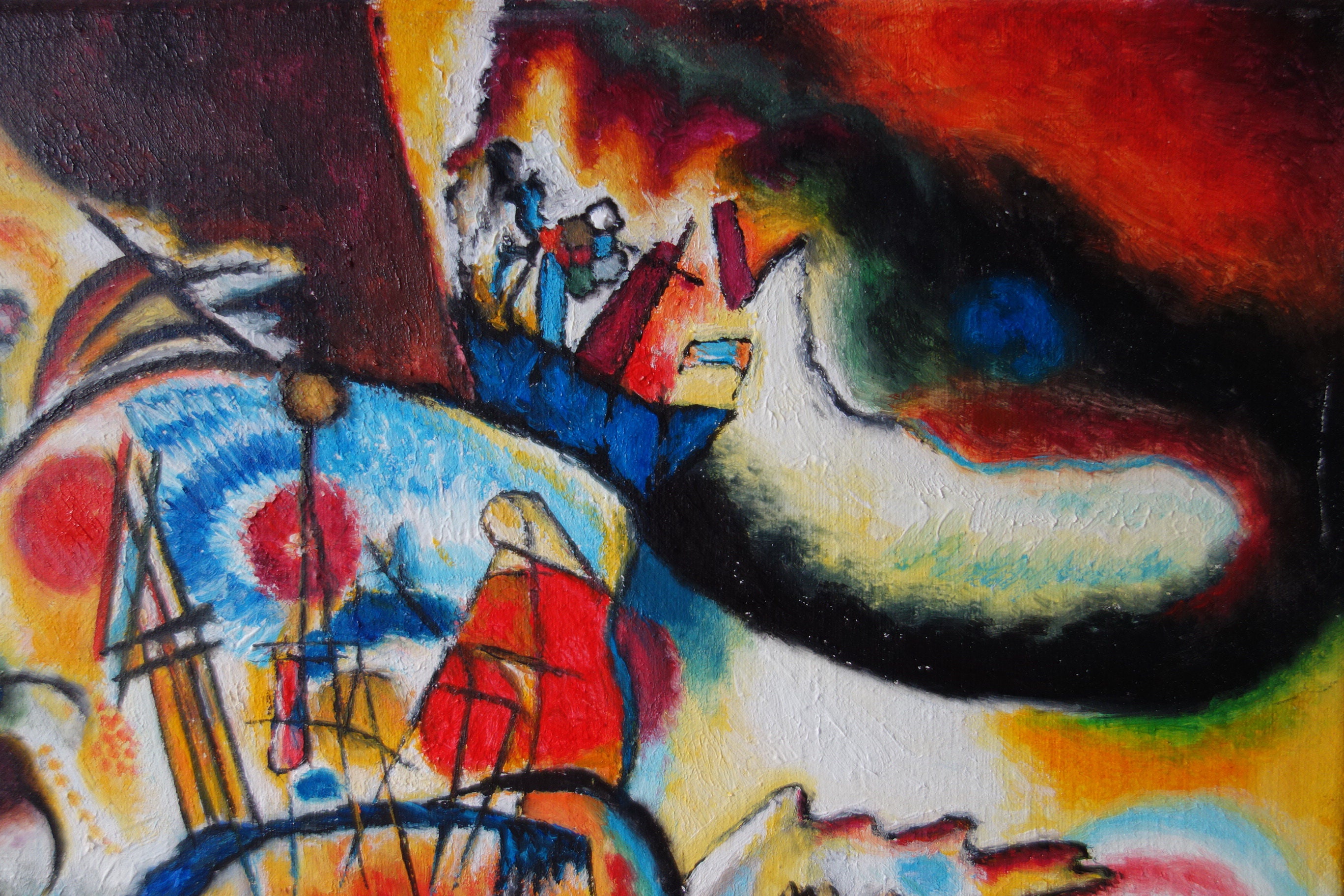 Fine Art, Rare Early Abstract Painting – Landscape, Signed, Wassily ...