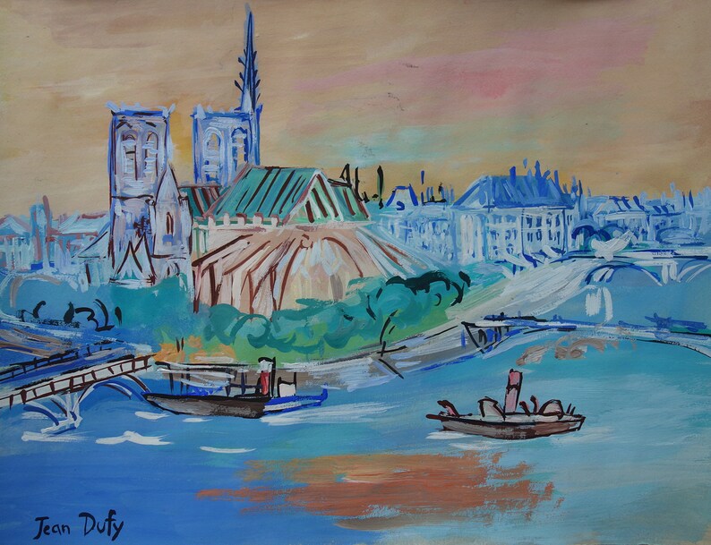 Fine French Fauvism, Matisse, Derain Era Original Landscape Painting ...