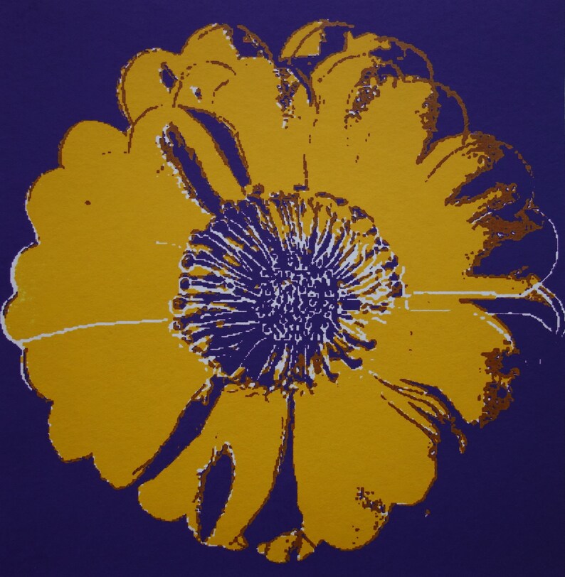 Fine POP ART Limited Edition Silkscreen Serigraph Flower - Etsy