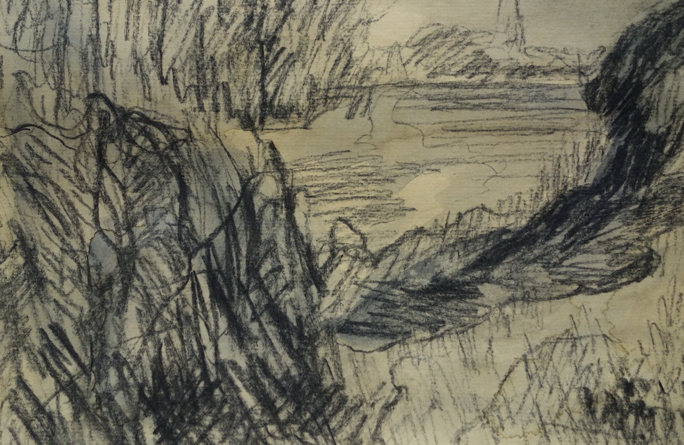 Fine Art Rare Impressionist Drawing Landscape Signed - Etsy