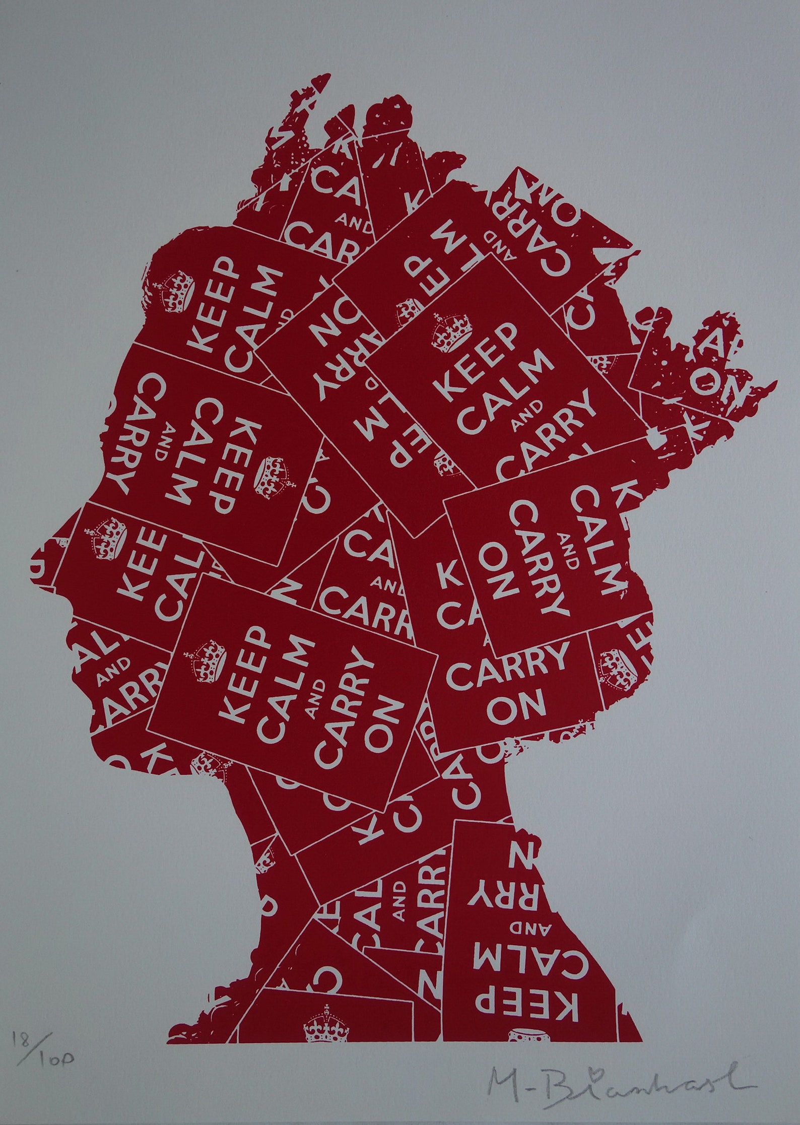 Limited Edition Pop Art Graffiti Queen Keep Calm Silkscreen Serigraph ...