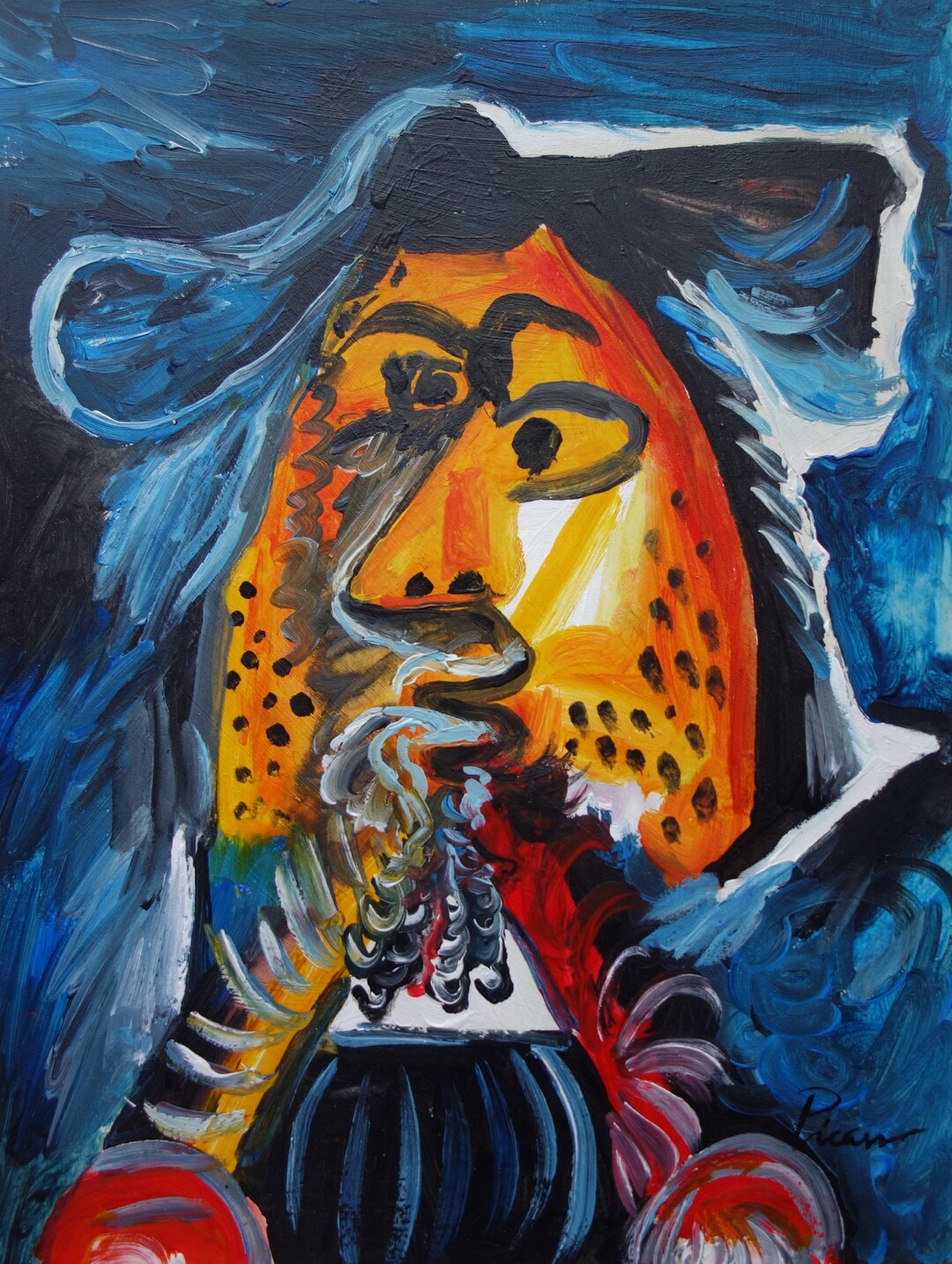 Fine Art, Rare Cubist Painting – Musketeer, Signed, Pablo Picasso - Etsy