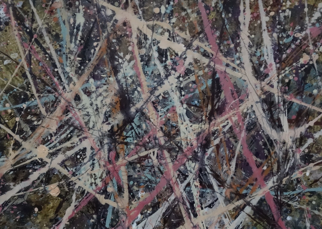 Fine Unique Drip Painting, Marked & Signed, Jackson Pollock, Rare Find ...