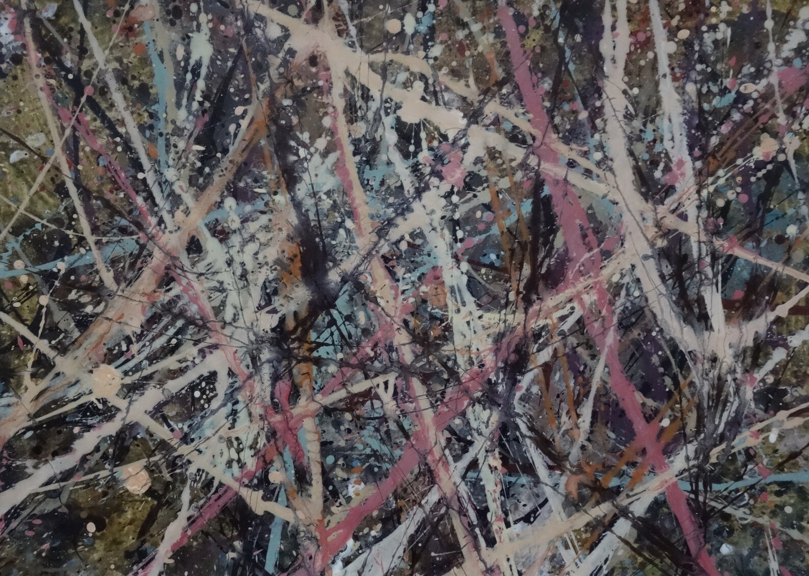 Fine Unique Drip Painting, Marked & Signed, Jackson Pollock, Rare Find ...