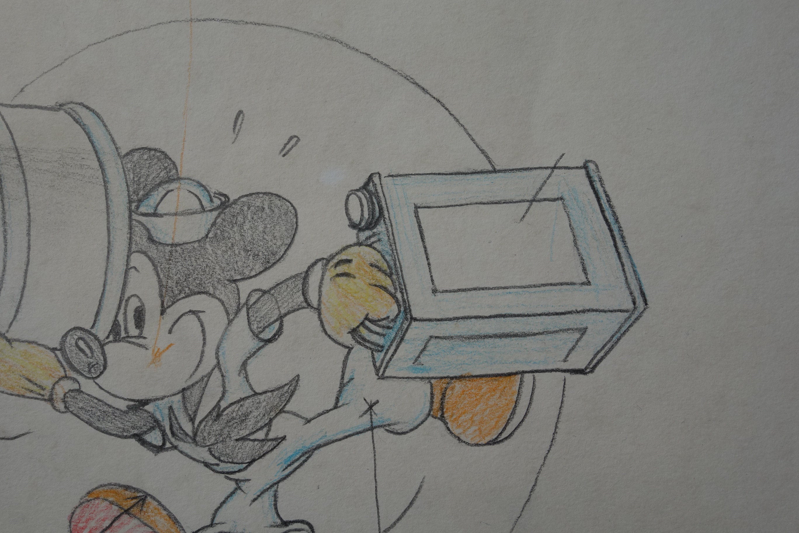 Vintage Cartoon Walt Disney Mickey Mouse Study, Drawing - Etsy