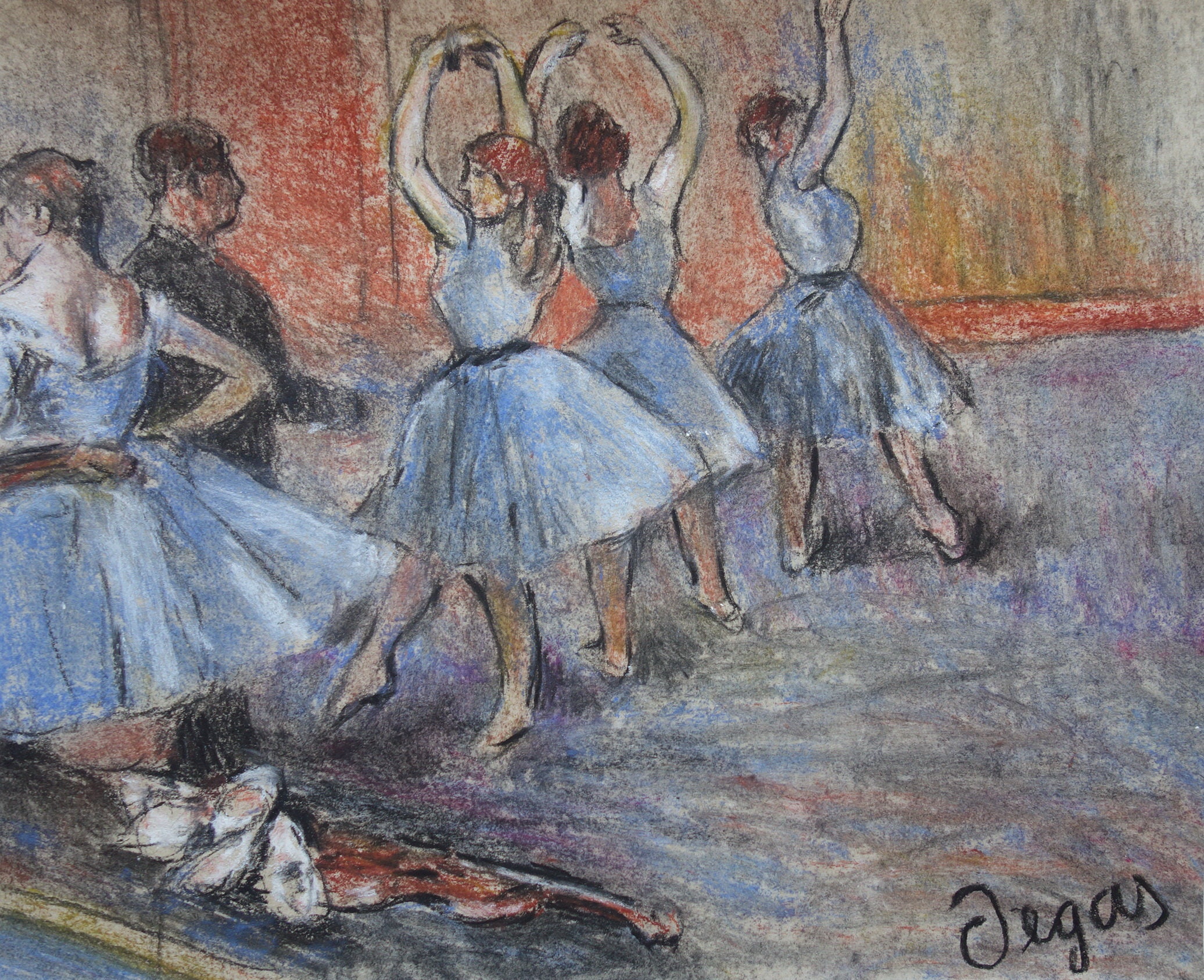 Fine Impressionist Painting Ballet Dancers After Edgar Degas - Etsy