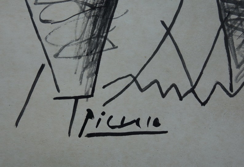 Very Rare Unique Cubist Picasso Era Portrait Study Ink - Etsy