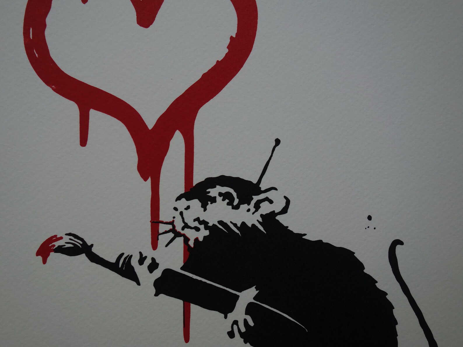 Limited Edition Pop Art Graffiti Rat With Heart Silkscreen | Etsy