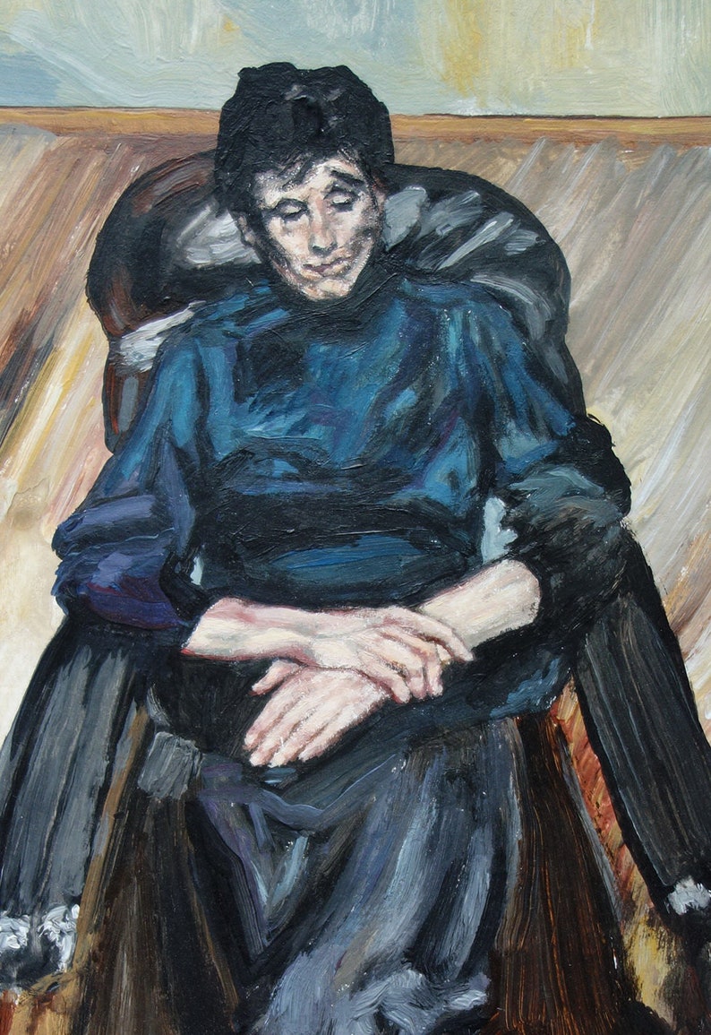 Fine British Neo Expressionist Painting Portrait After Freud - Etsy