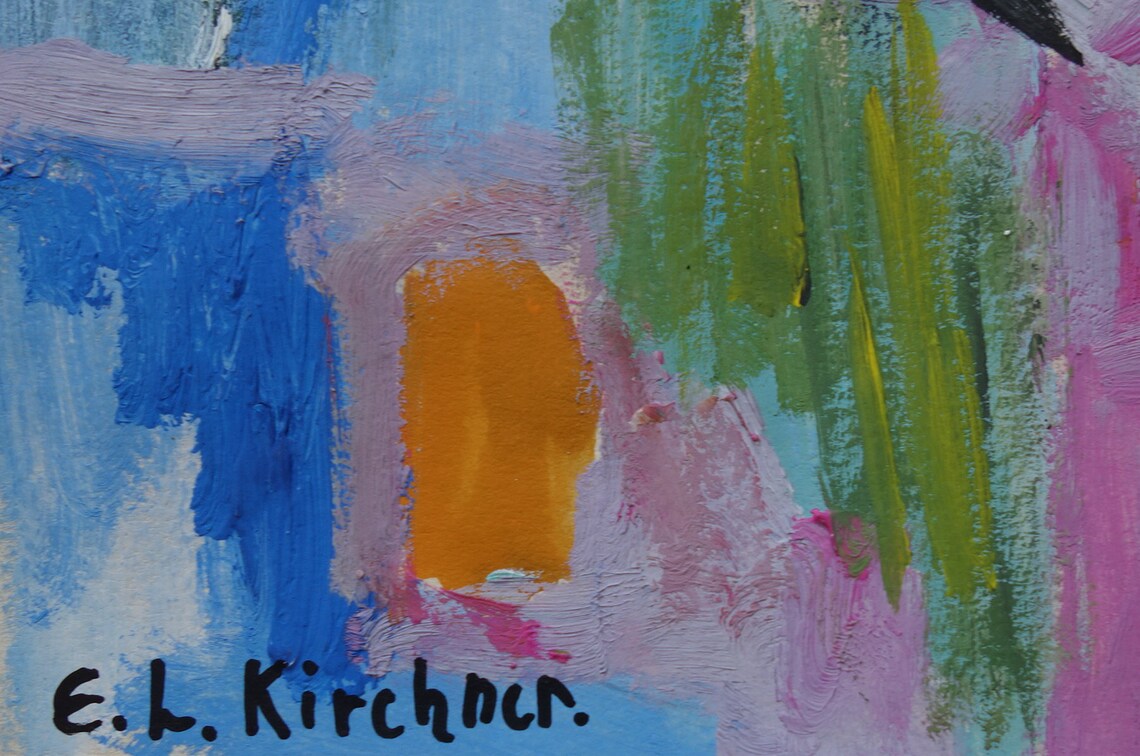 Early German Expressionism Abstract Original Oil Portrait Painting ...
