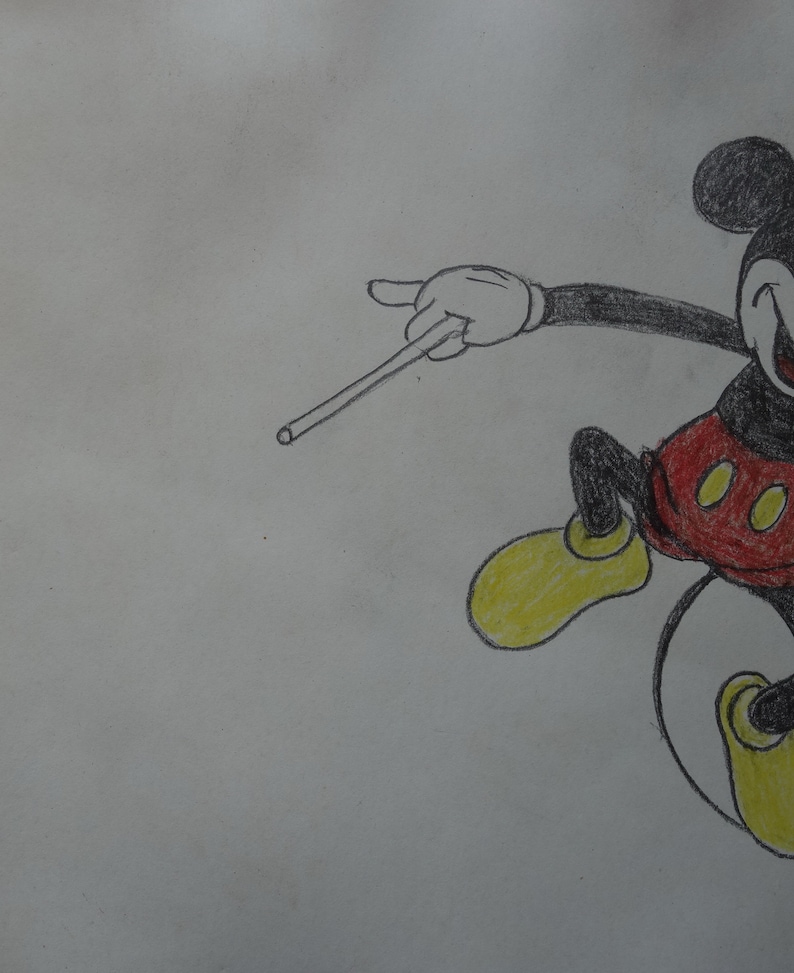 Vintage Cartoon Walt Disney Mickey Mouse Study Drawing - Etsy