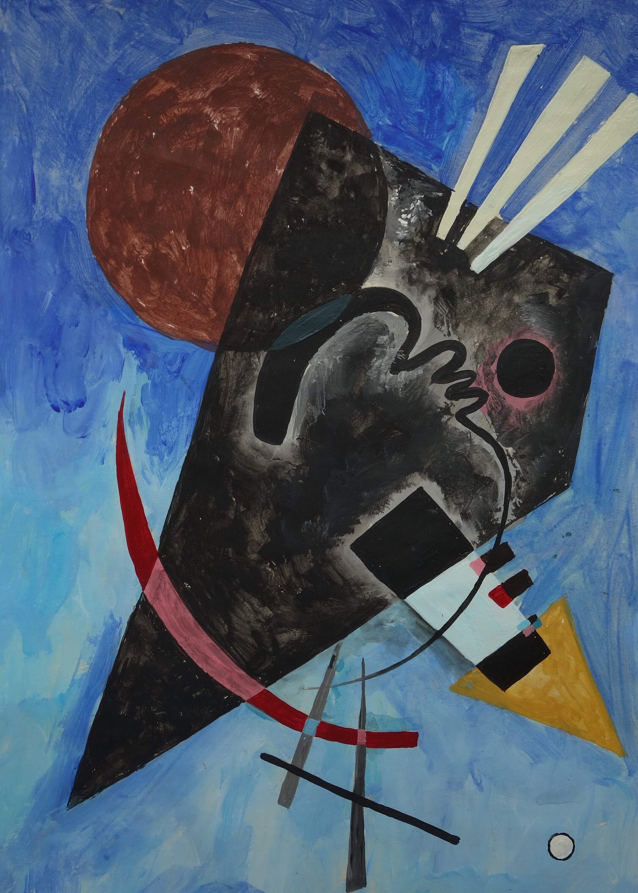 Fine Abstract Composition Unique Painting Marked Signed - Etsy