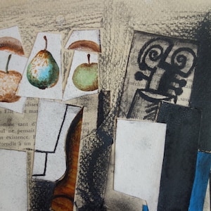 Fine Art, Beautiful Cubist Collage Painting, Signed, Georges Braque - Etsy