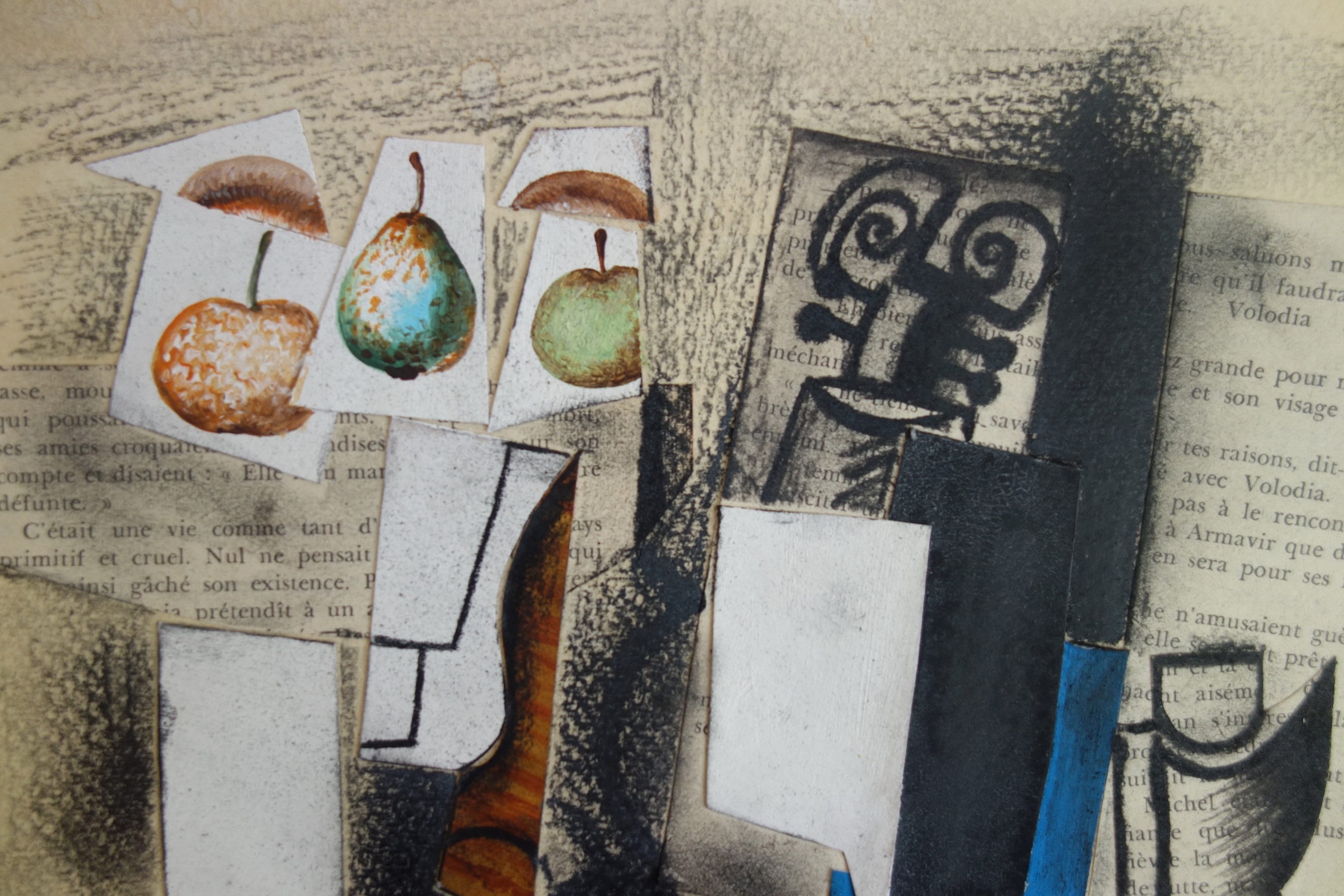 Fine Art, Beautiful Cubist Collage Painting, Signed, Georges Braque - Etsy