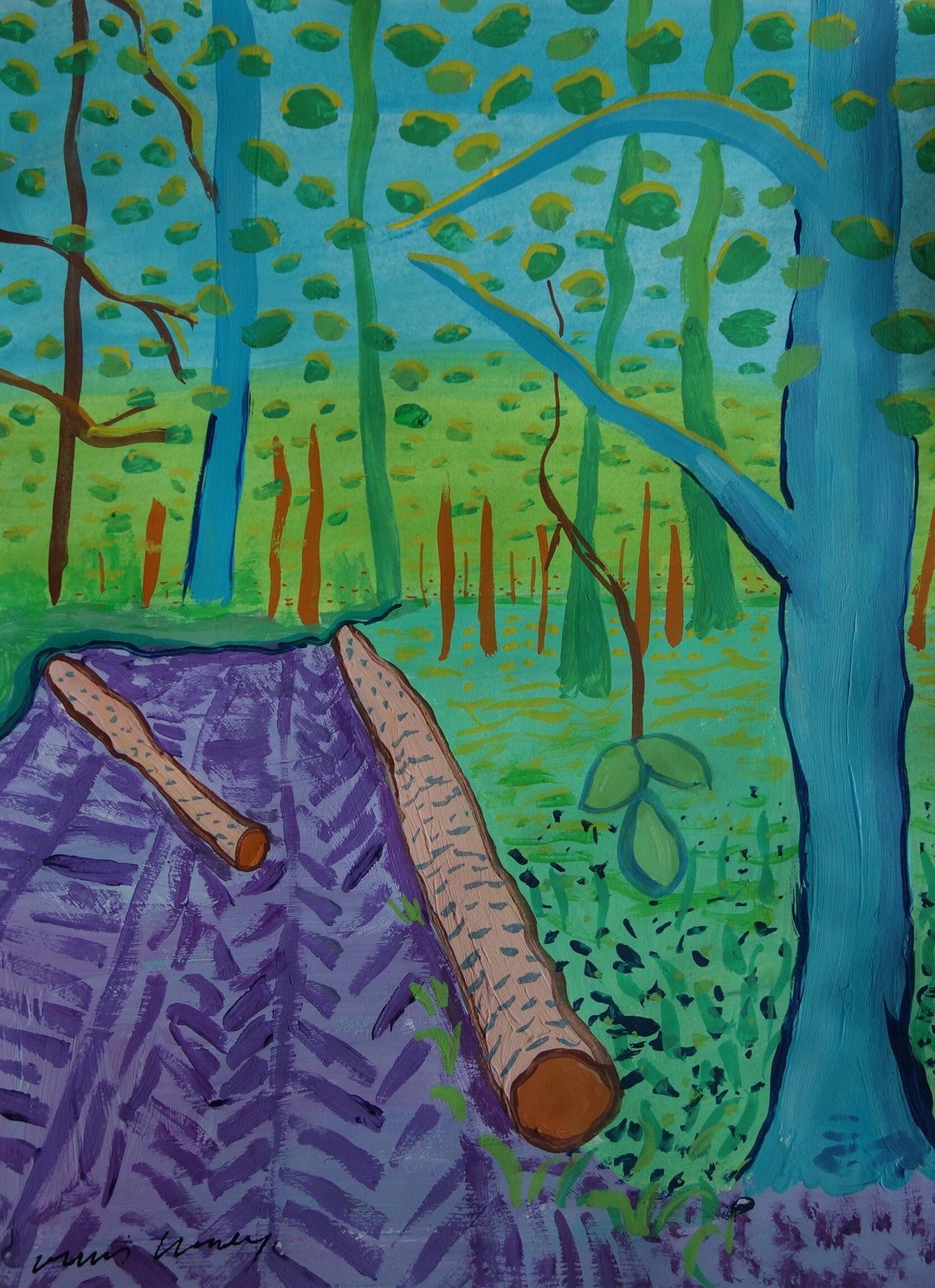 Fine British Pop Art Painting - Landscape, Signed, Marked - Etsy