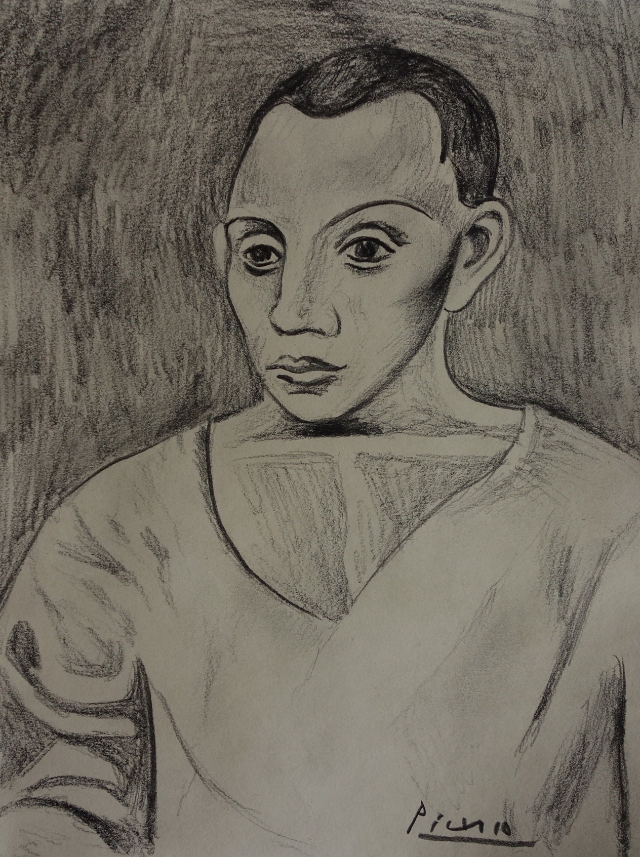 Fine Art, Rare Cubist Drawing – Portrait, Signed & Marked, Pablo ...
