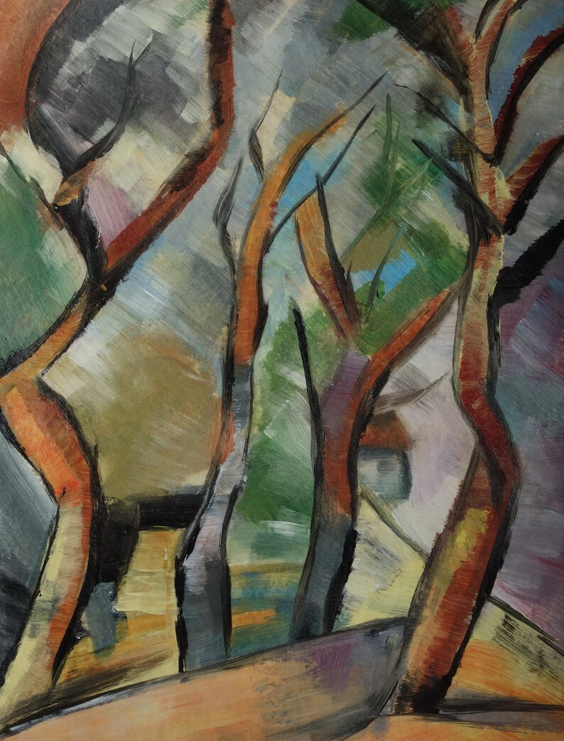 Fine French Cubism Picasso Era Original Nature Landscape - Etsy