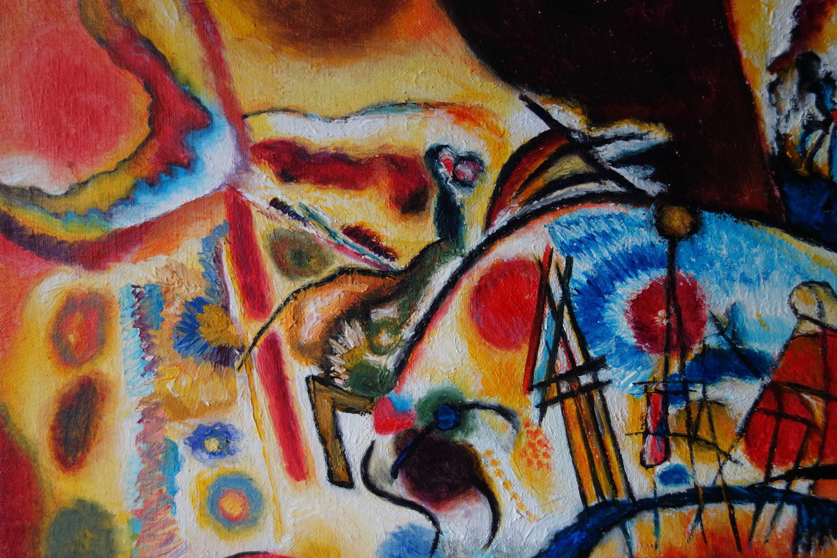 Fine Art, Rare Early Abstract Painting – Landscape, Signed, Wassily ...