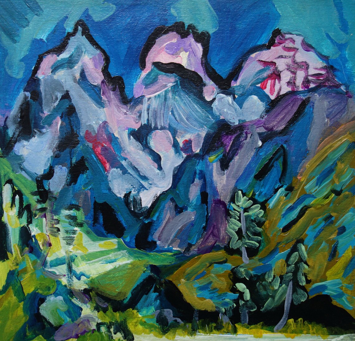 Early German Expressionism Abstract Original Oil Landscape | Etsy