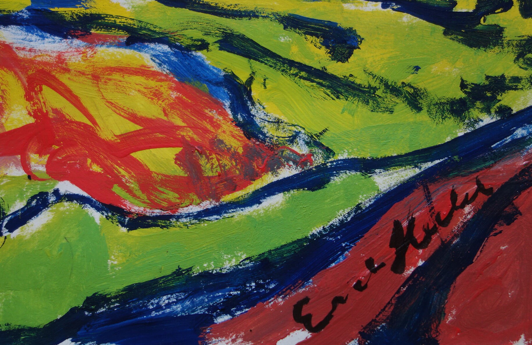 Early German Expressionism Original Oil Landscape Painting, Signed ...