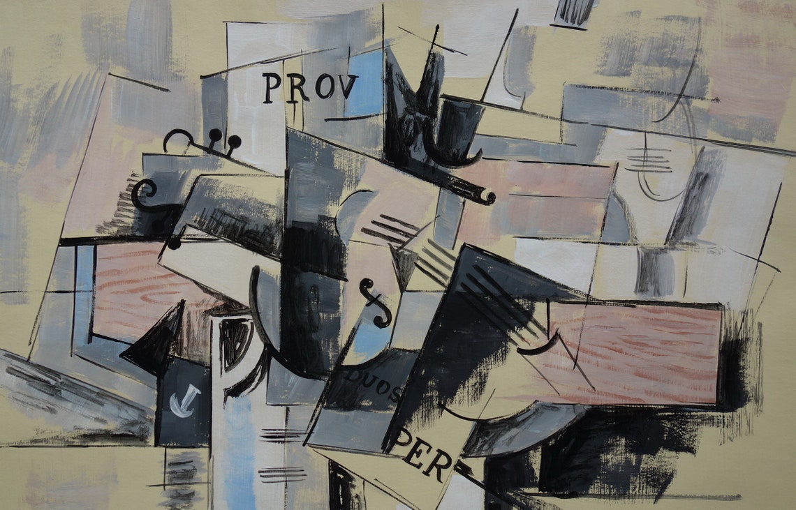 Remarkable French Cubist Still Life Painting, Picasso Braque Era ...