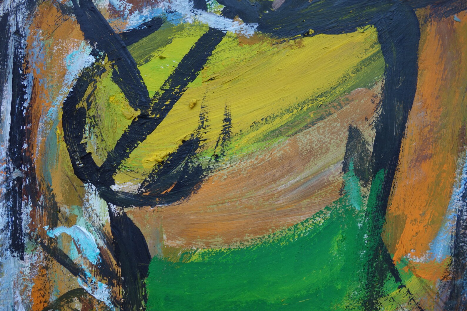 Fine Abstract Expressionist Unique Painting Woman Marked - Etsy