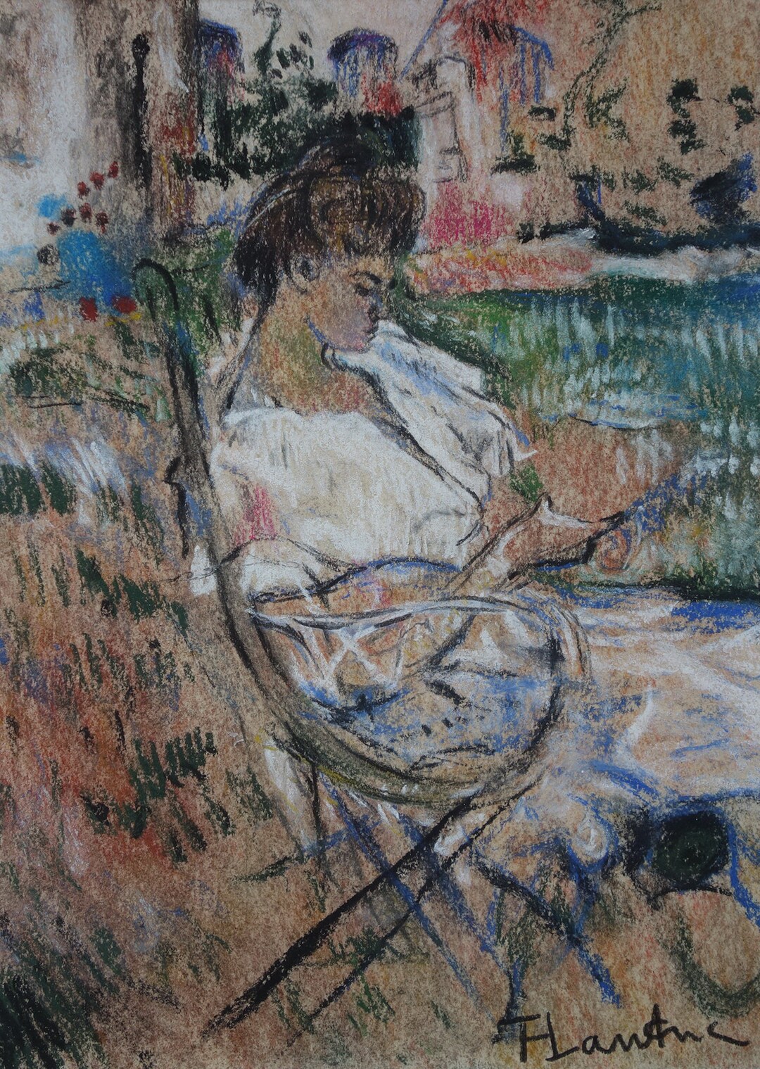 Fine Early Expressionist, Pastel Painting – Woman, Signed, Henri De ...