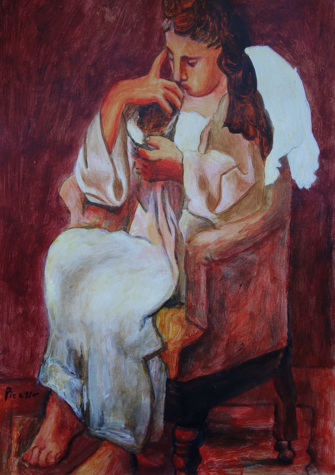 Fine Art, Rare Cubist Painting – Woman, Rose Period, Signed, Pablo ...