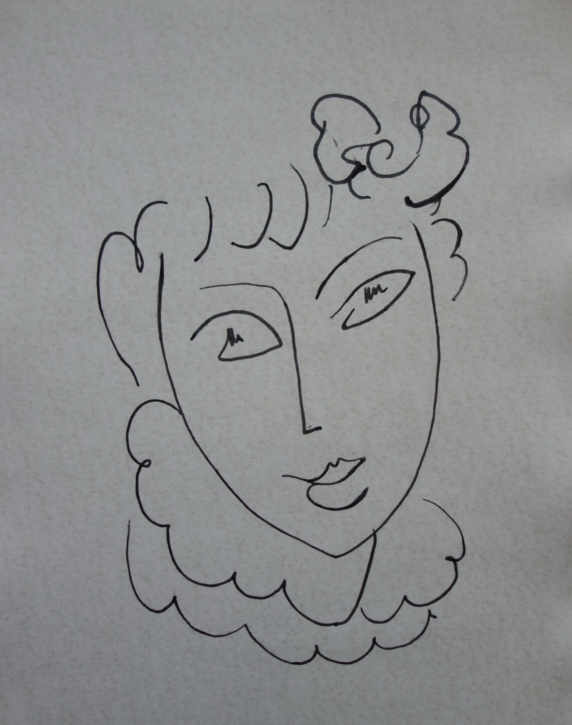 Interesting Fauvist Ink Drawing Portrait Study Marked - Etsy