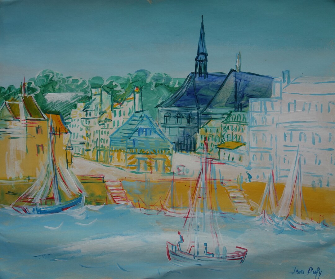 Fine French Fauvism, Matisse, Derain Era Original Seascape, Landscape ...