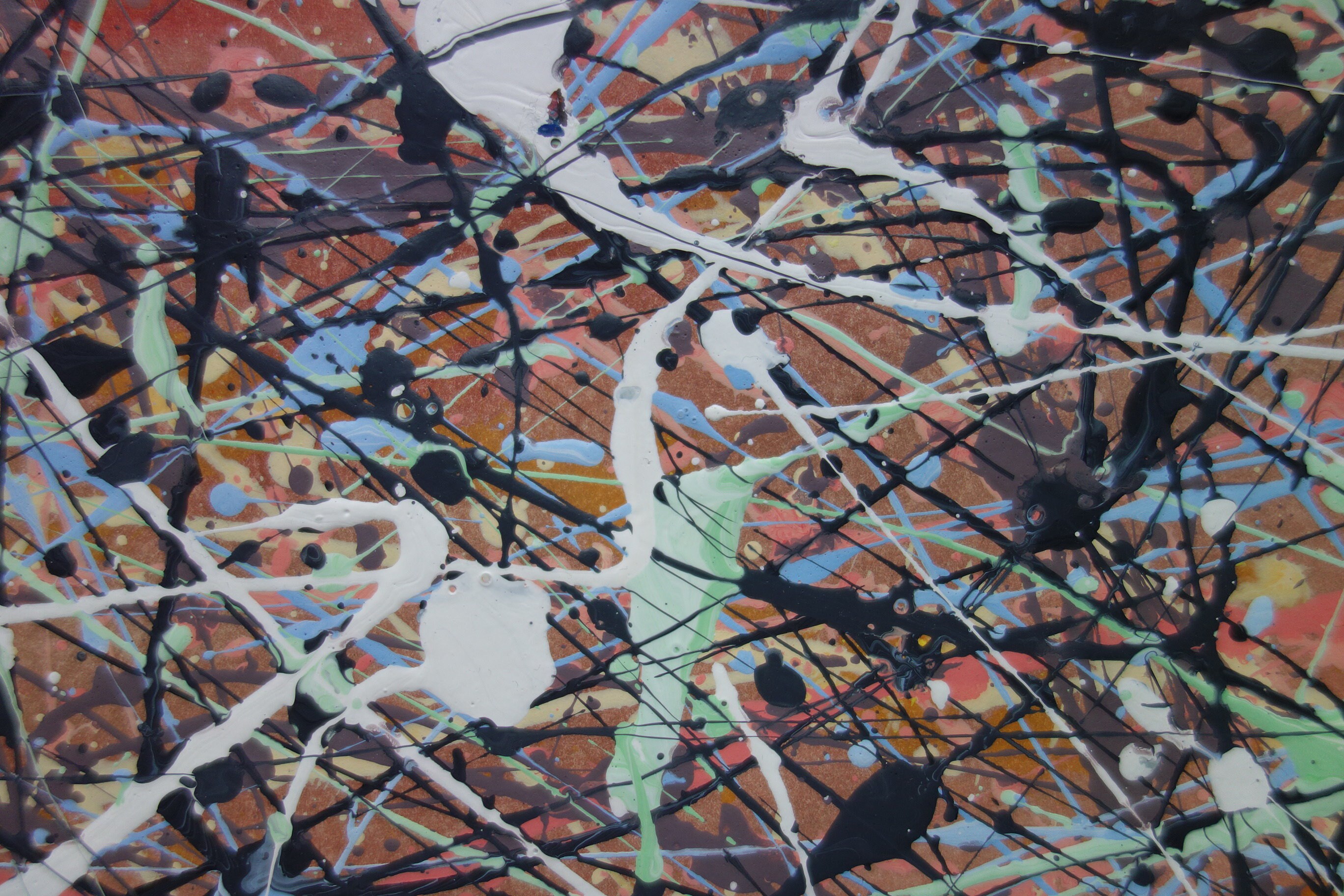 Fine Unique Drip Painting Marked & Signed Jackson Pollock - Etsy