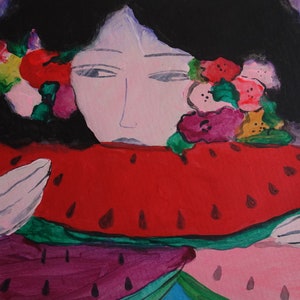 Fine Mexican Art – Abstract Modernism Painting – Portrait, Signed ...