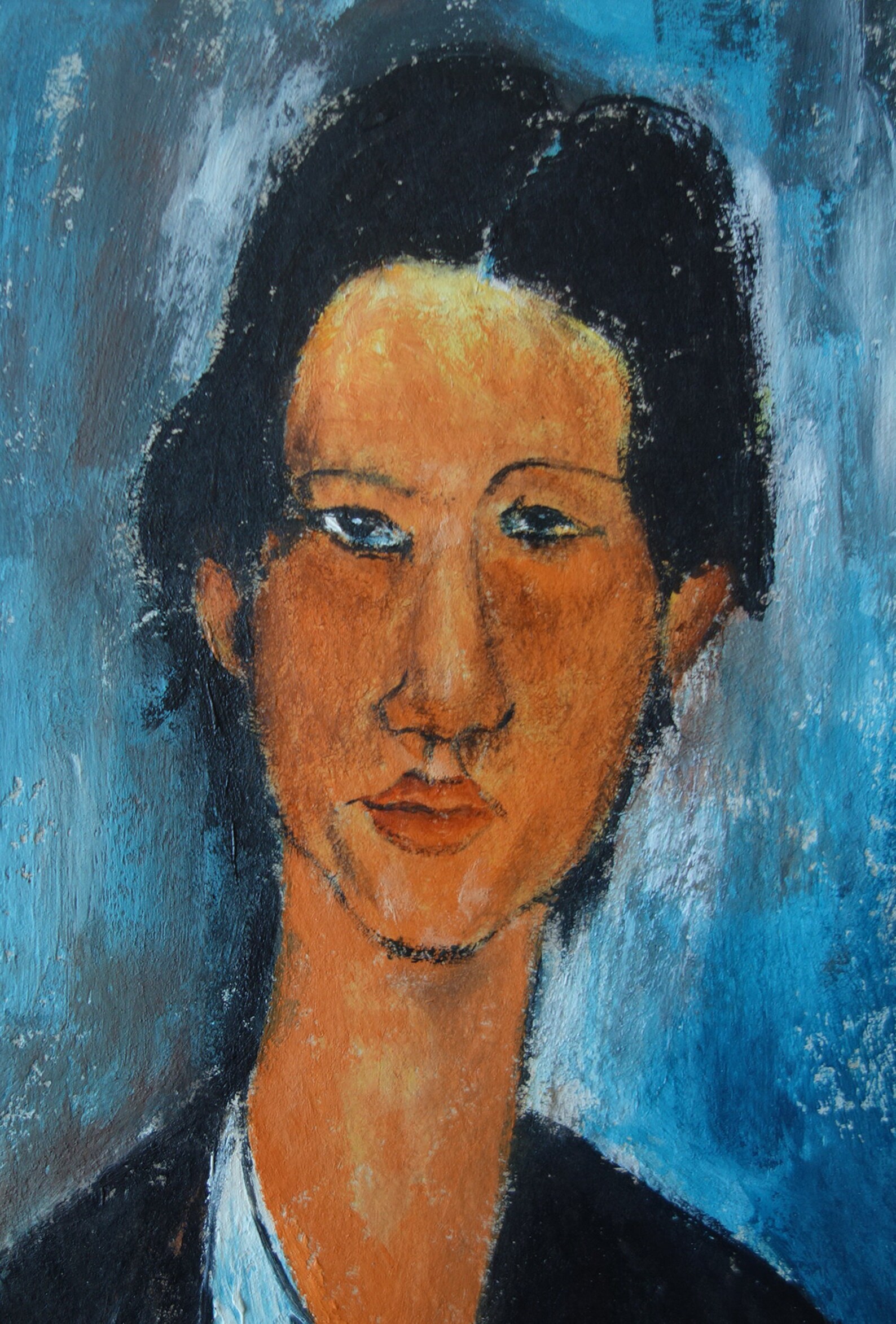 Fine Modernist Unique Oil Portrait Painting, Signed, Modigliani, After ...