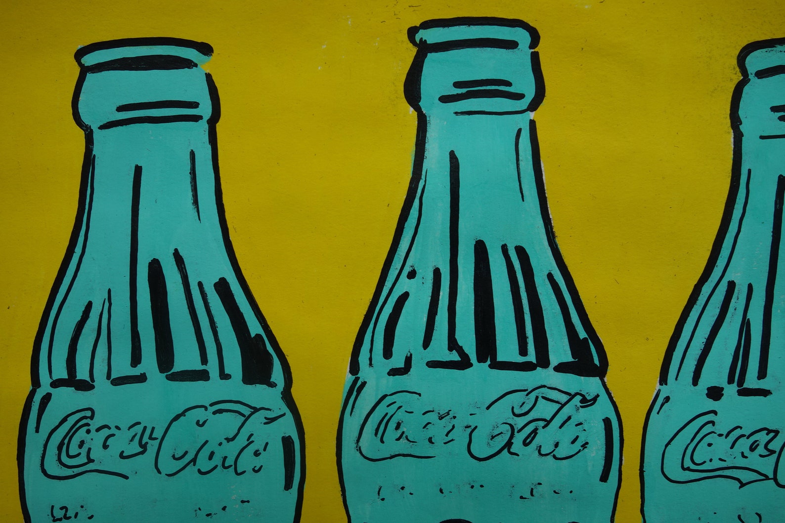 Fine Unique Pop Art Painting Coca-cola Bottles Signed Andy | Etsy