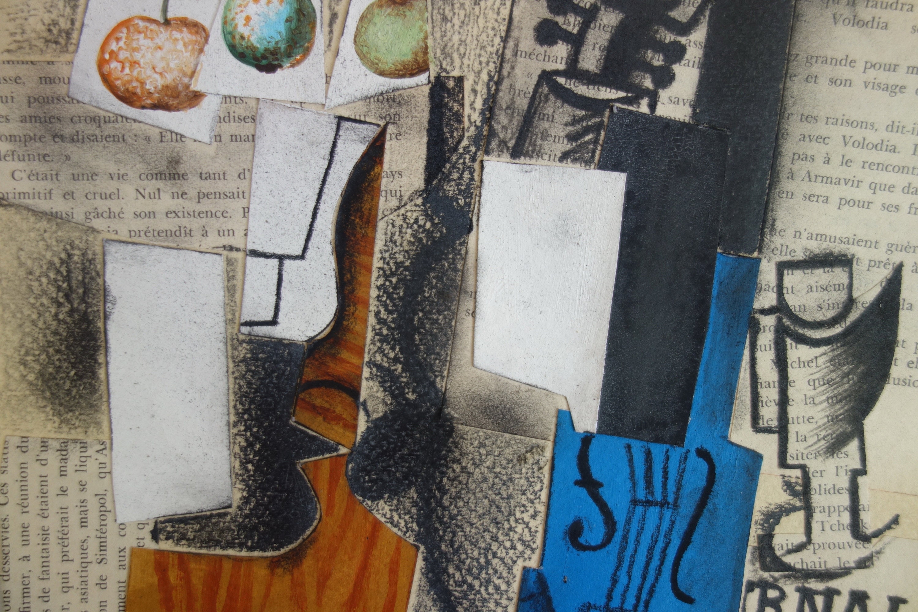 Fine Art, Beautiful Cubist Collage Painting, Signed, Georges Braque - Etsy