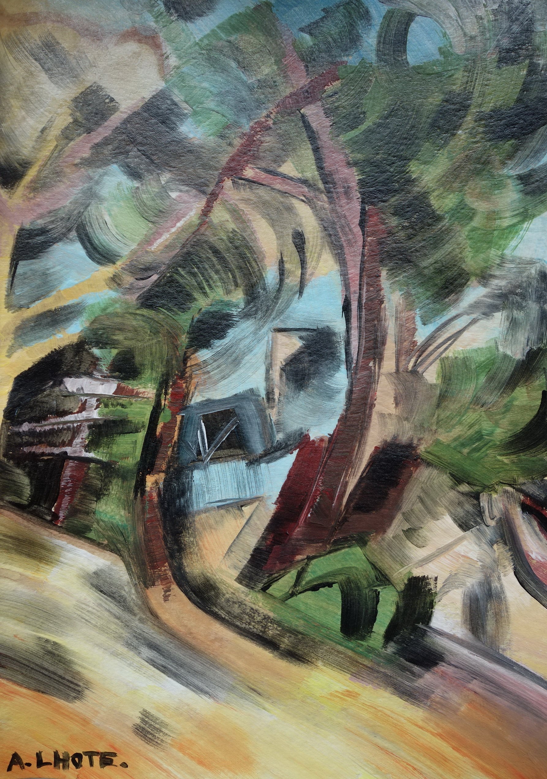 Fine French Cubism Picasso Era Original Nature Landscape Painting ...