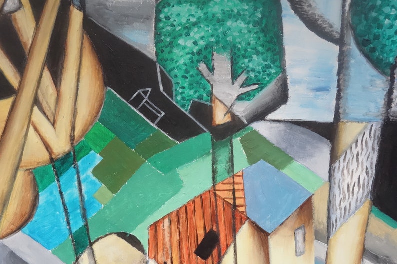 Fine French Cubism Picasso Era Original Nature Landscape - Etsy