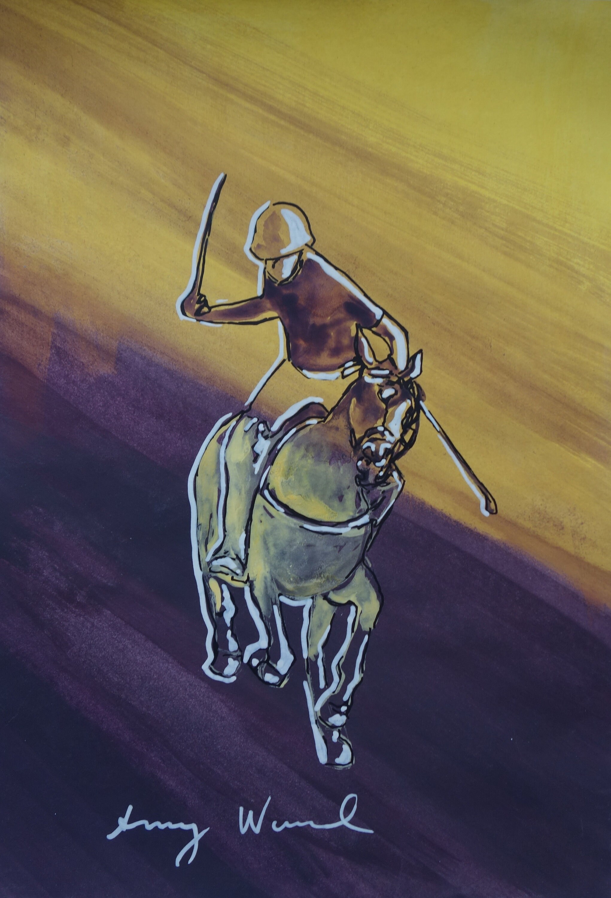 Fine Unique Pop Art Painting – Polo Player, Signed, Andy Warhol - Etsy