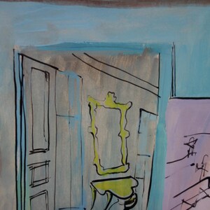 Fine Fauvist, Gouache Painting – Room Interior, Signed, Raoul Dufy ...