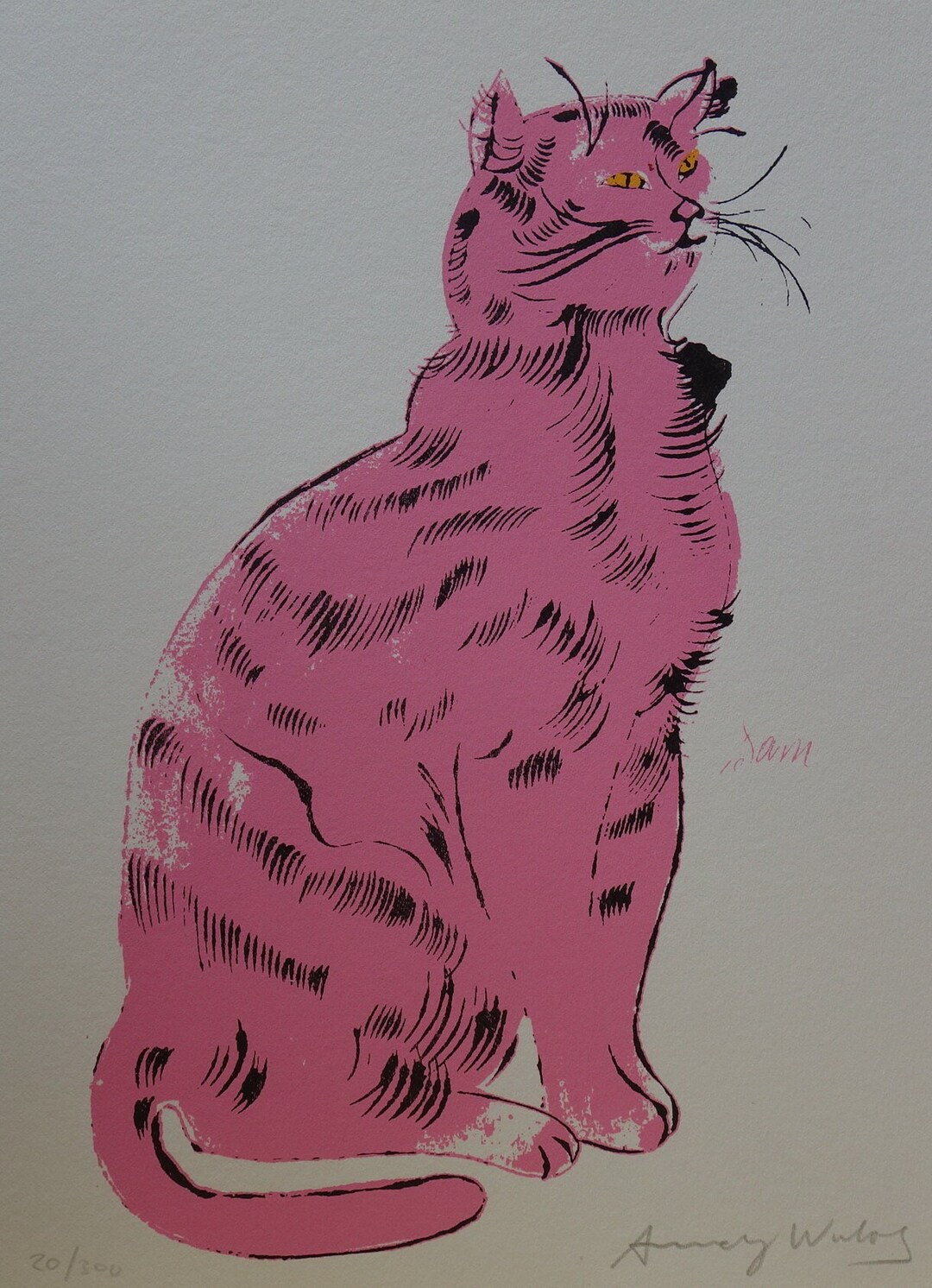 Limited Edition Fine POP ART Cat Sam Silkscreen Serigraph Warhol ...