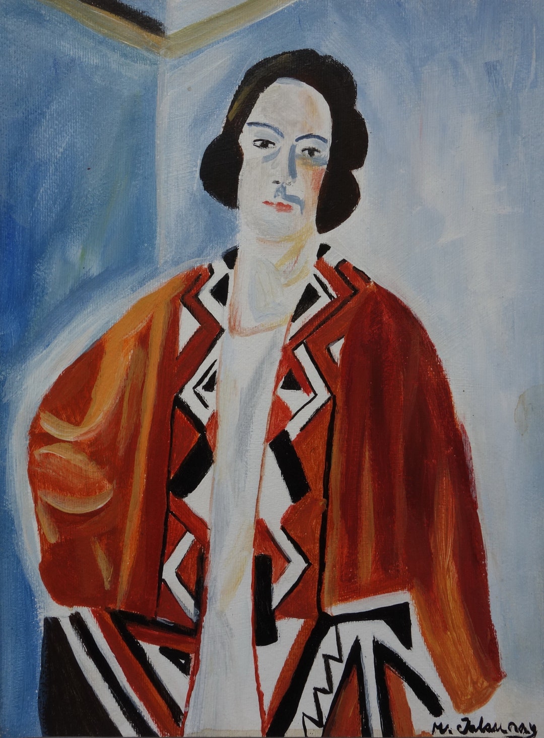 Fine French Cubism Picasso Era Original Portrait Painting, Signed - Etsy