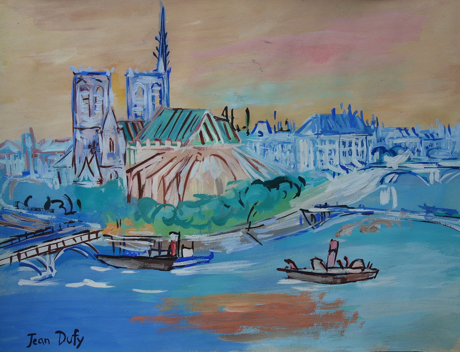 Fine French Fauvism, Matisse, Derain Era Original Landscape Painting ...