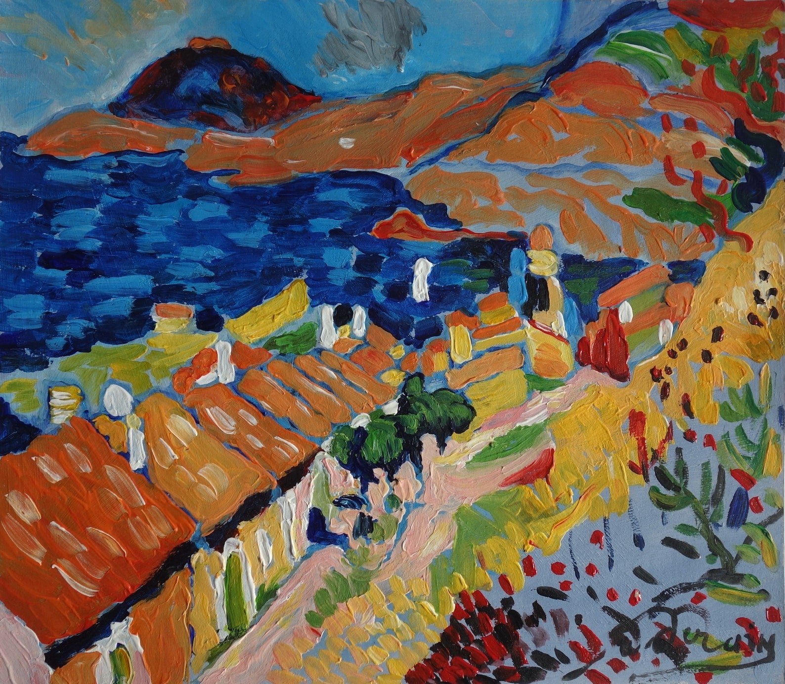 Fine French Fauvism, Matisse, Derain Era Original Landscape Painting ...