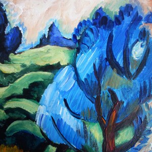Fine French Cubism Picasso Era Original Nature Landscape Painting ...